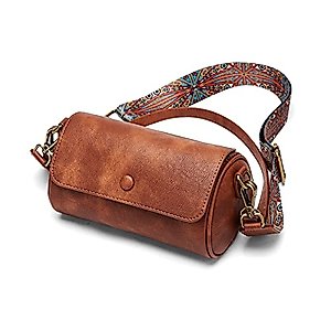 CORALDAISY CrossBody Bag for Women Purses, Small Cell Phone Purse Women's Shoulder Handbags Hobo, Leather Fashion Shoulder Bag Purse with 2 Adjustable Strap Gifts for Her (Brown)