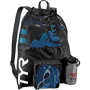 TYR Big Mesh Mummy Backpack, Navy, One Size