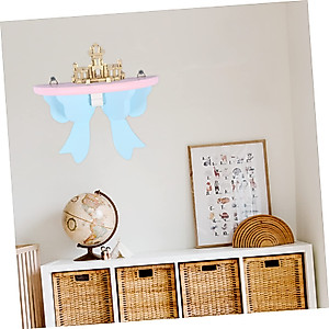 CORHAD 1pc Bow Tie Rack Office Decor Wall Shelf Bowknot Bedroom Shelf Floating Shelves Nursery Decor Office Shelving Kids Bookshelf Semi Wooden Small Bookshelf Child