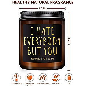 Lavender Scented Candles- Best Friend Birthday Gifts for Women-Coworker Leaving Gift-Funny Gifts-Friendship Gifts-Gifts for Friends Female, Mom, Sister-Valentine’s Christmas Day Gifts(7oz)