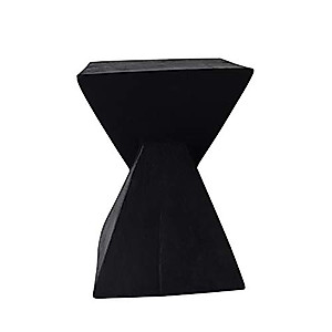Christopher Knight Home Kajsa Outdoor Lightweight Concrete Accent Table, Black