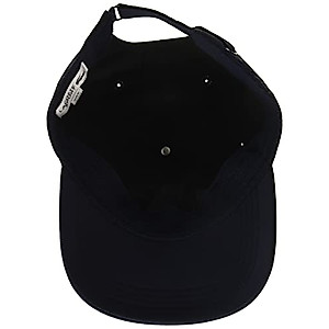 Lacoste mens Sport Solid Taffeta Side Croc Hat Cap, Navy Blue, One Size US