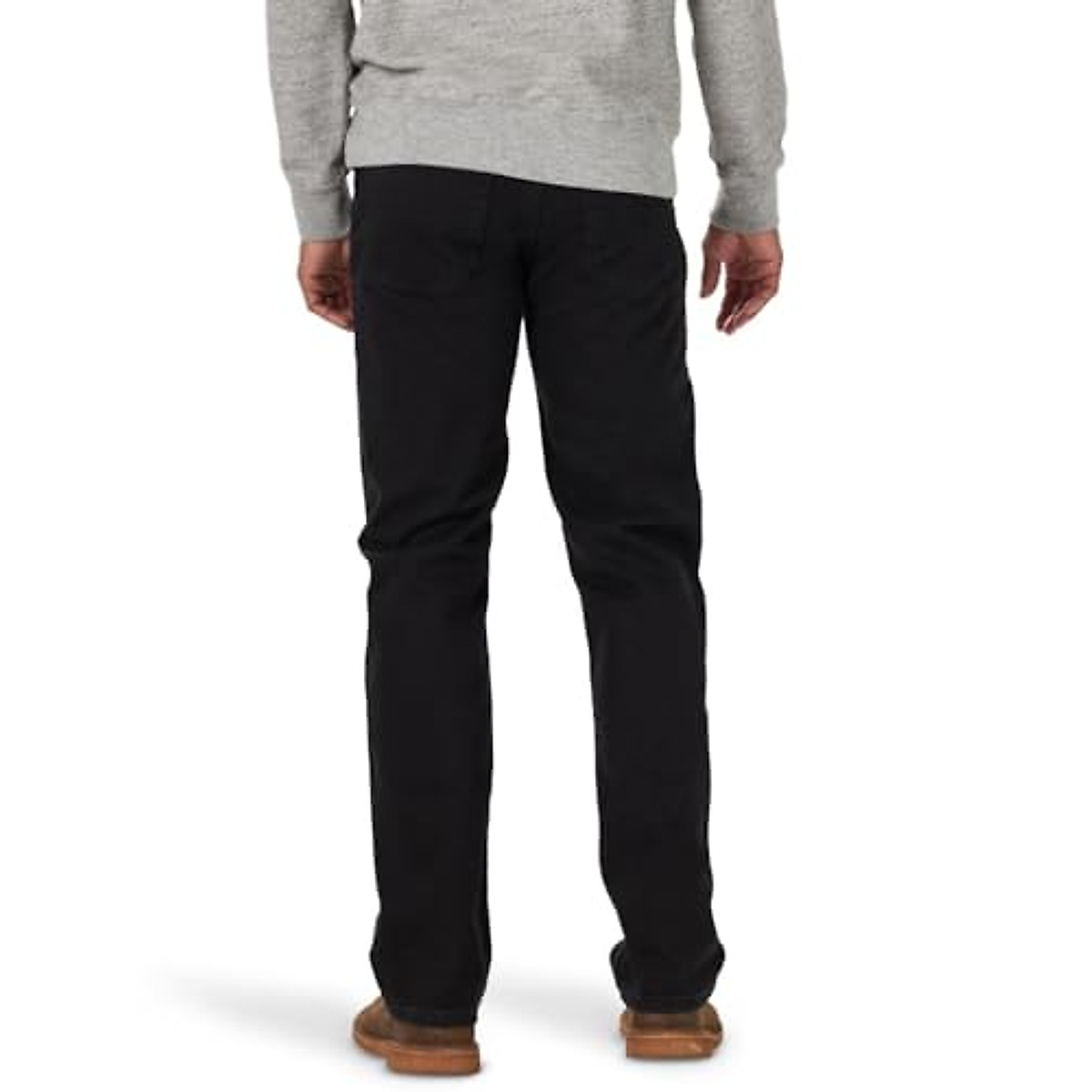 Wrangler Authentics Men's Regular Fit Comfort Flex Waist Jean, Black, 38W x 29L