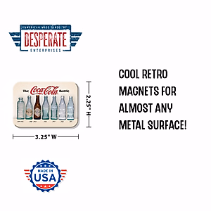 Desperate Enterprises Coke - Bottle History Refrigerator Magnet - Funny Magnets for Office, Home & School - Made in The USA