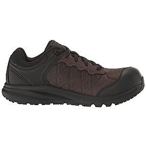 KEEN Utility Men's Vista Energy+ Low Composite Toe ESD Leather Industrial Work Sneakers, Coffee Bean/Black, 13