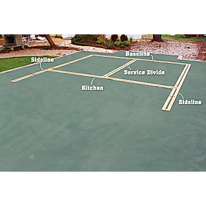 Ronan Sports Pickleball Regulation Cardboard Stencil Kit for Concrete & Asphalt Courts | Made in The USA | Great Gifts for Dads | Summer Time Fun for Families | Black Paint Included