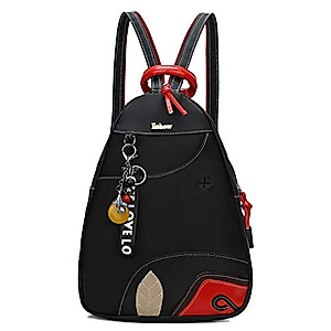 Eshow Small Backpack Purse for Women Nylon Backpack Purse - 2 Way Convertible Casual School Backpacks Hobo Handbag