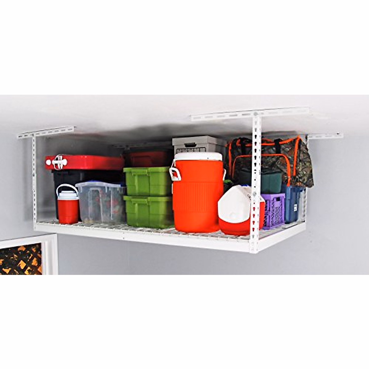 SafeRacks - 4x6 Overhead Garage Storage Rack Combo (24"-45") w/ 18 piece Accessory Kit
