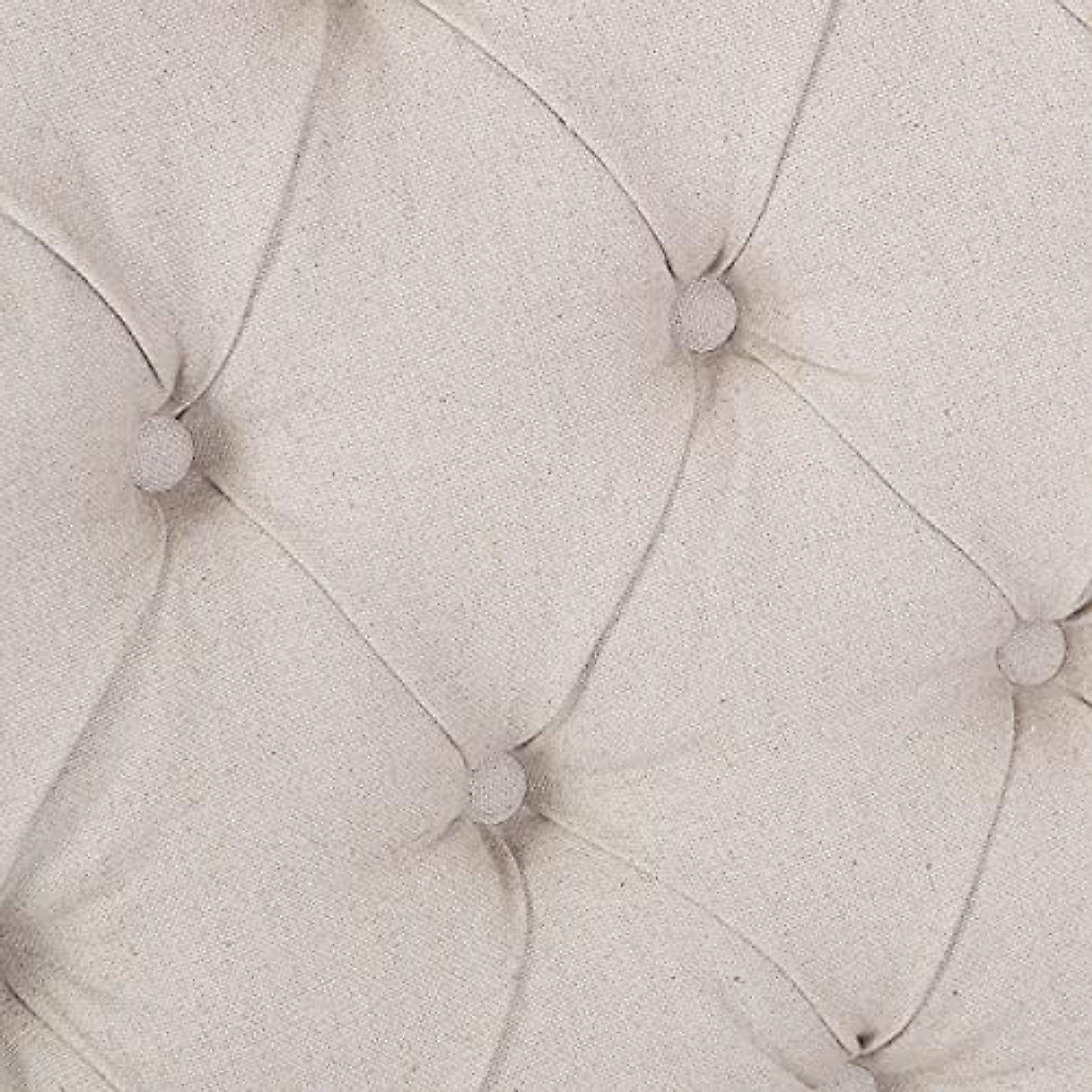 Christopher Knight Home Tafton Tufted Fabric Club Chair, Natural 33.7D x 34.6W x 34.6H in