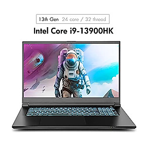 Sager 2023 NP7881E Gaming Laptop, 17.3 Inch FHD 144Hz 72% NTSC, Intel i9-13900HX, RTX 4070 8GB, 64GB RAM, 2TB Gen4 NVMe SSD, TBT 4, Win 11