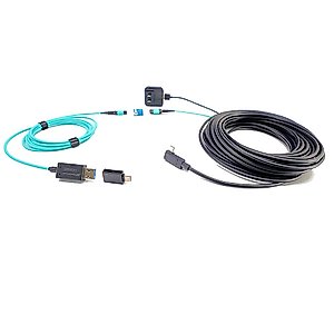 FIBERCOMMAND iGAME - VR - Zero LAG -Extra Long Fiber Optic Cable, High Speed Data Transfer & Fast Charging, Compatible with USB-C 3.x/VR/Gaming PC/Consoles