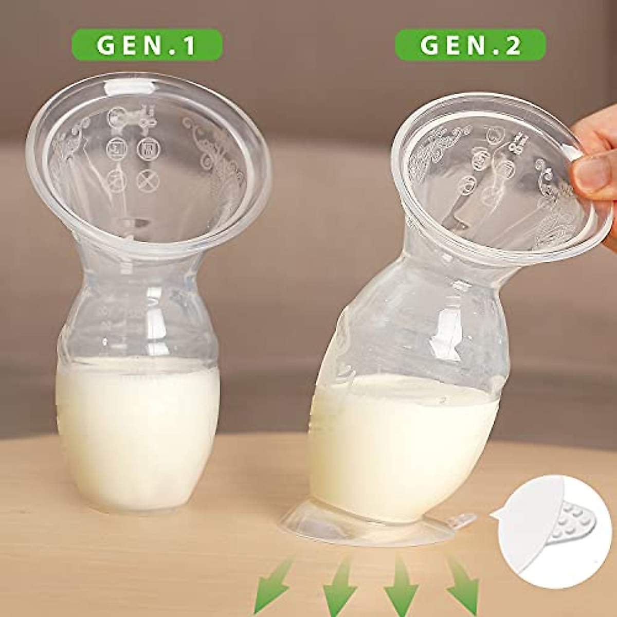 haakaa Manual Breast Pump with Suction Base Breastfeeding Essential, BPA Free, 5oz/150ml