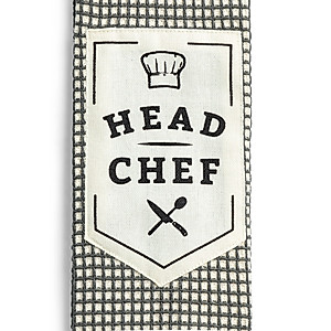 DEMDACO Head Chef Blue Extra Long Cotton Blend Over The Shoulder Kitchen Towel Boa