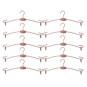 SUNTRADE Metal Underwear Bra Rack, Durable Pants Clothes Hangers with Clips,for Lingerie Shop Display, 10pcs (Rose Gold-B1)