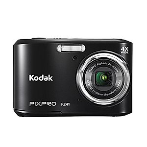 Kodak PIXPRO Friendly Zoom FZ41 16 MP Digital Camera with 4X Optical Zoom and 2.7" LCD Screen (Black)