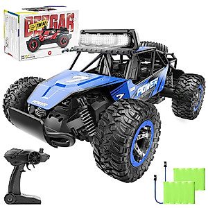 BEZGAR RC Cars for Boys Age 4-7-1:14 Remote Control Car for Boys 8-12, 2WD High Speed All Terrains Off Road RC Car Truck Crawler with 2 Rechargeable Batteries for Boys Kids and Adults (TB141 Blue)