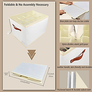 Patinao Shoe Storage Box Organizer for Closet - Space Saver Shoes Containers Bin with Clear Lids Stackable, Can Fit Ottoman, Foldable Shoe Rack Cabinet Cubby for Wardrobe (1 Pack)