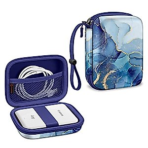 Fintie Protective Case for Canon Ivy Mini/Canon Ivy 2 Mini/Ivy CLIQ/Ivy CLIQ+/ Ivy CLIQ2/ Ivy CLIQ+2 Instant Camera Photo Printer - Shockproof Hard Shell Carrying Case, Ocean Marble