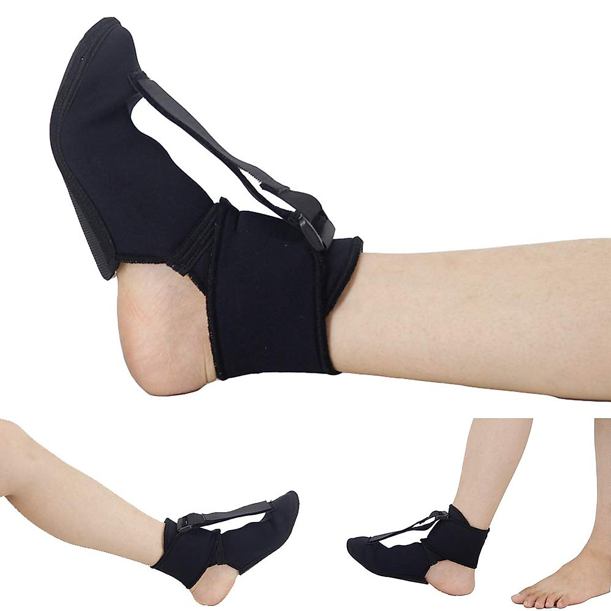 Beginbelle Plantar Fasciitis Night Splint Sock. Planter Fasciitis Support Dorsal Drop Foot Brace for Right or Left Foot. Soft Stretching Boot Splints for Feet, Sleep, Recovery Socks, Braces (Small)