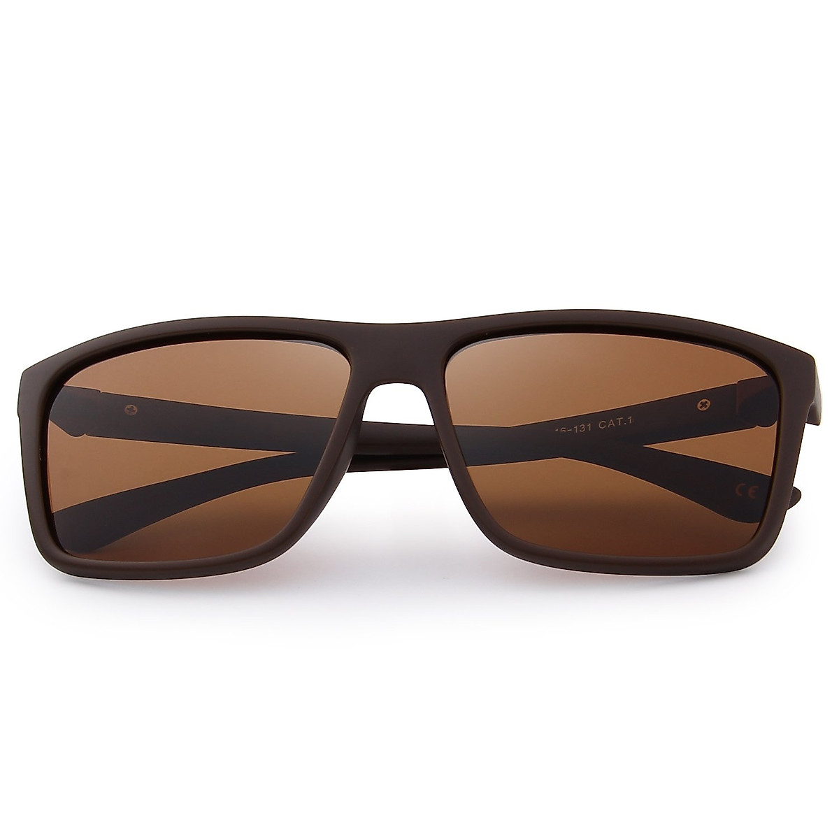 MERRY'S Men Polarized Sunglasses Male Women Outdoor Fishing Sun glasses (Brown, 58)