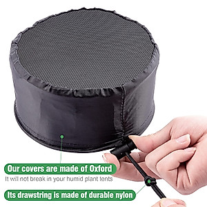 2Pcs Grow Tents Vent Cover- 6" Duct Filter Vent Cover- Grow Tents Vent Filter Cover with Elastic Band and Fixed Buckle to Dust-Proof for Plant Grow Tent Vent