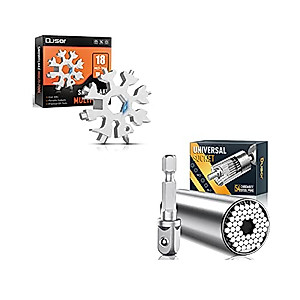 Dusor Stocking Stuffers for Men, Gifts for Men, Universal Socket and Snowflake Multitool, Christmas Gifts for Men, Unique Dad Gifts for Men Who Have Everything