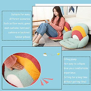 Semi-enclosed seat cushion, Semi-surrounded non-slip cushion, office chair cushion, dormitory seat cushion, integrated backrest cushion, Suitable for sofas, floors, etc, 45cm/17.71 inches Long