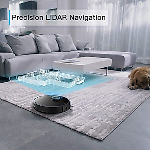 + 360 S7 Pro Robot Vacuum and Mop, LiDAR Mapping, 2650 Pa, No-Go Zones, Selective Room Cleaning, Self Charge and Resume, Compatible with Alexa and Google Assistant (Renewed)