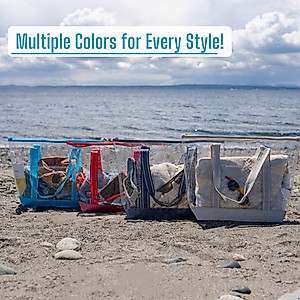 VENO 2 Pack Clear Beach Bag, Large Transparent Large Tote Bags for Women Swim Pool Gym Summer Vacation Essentials - Beige