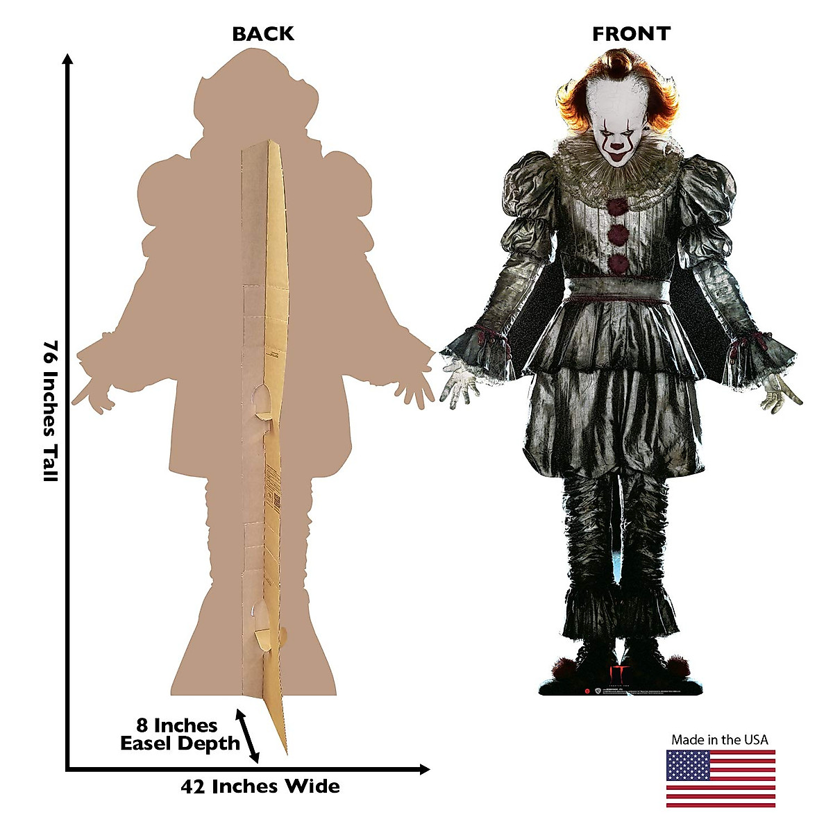 Cardboard People Pennywise Life Size Cardboard Cutout Standup - IT Chapter 2 (2019 Film)