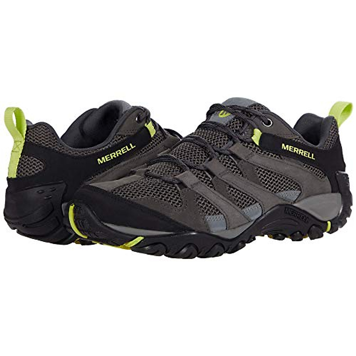 Merrell mens Alverstone Hiking Shoe, Granite/Keylime, 14 US