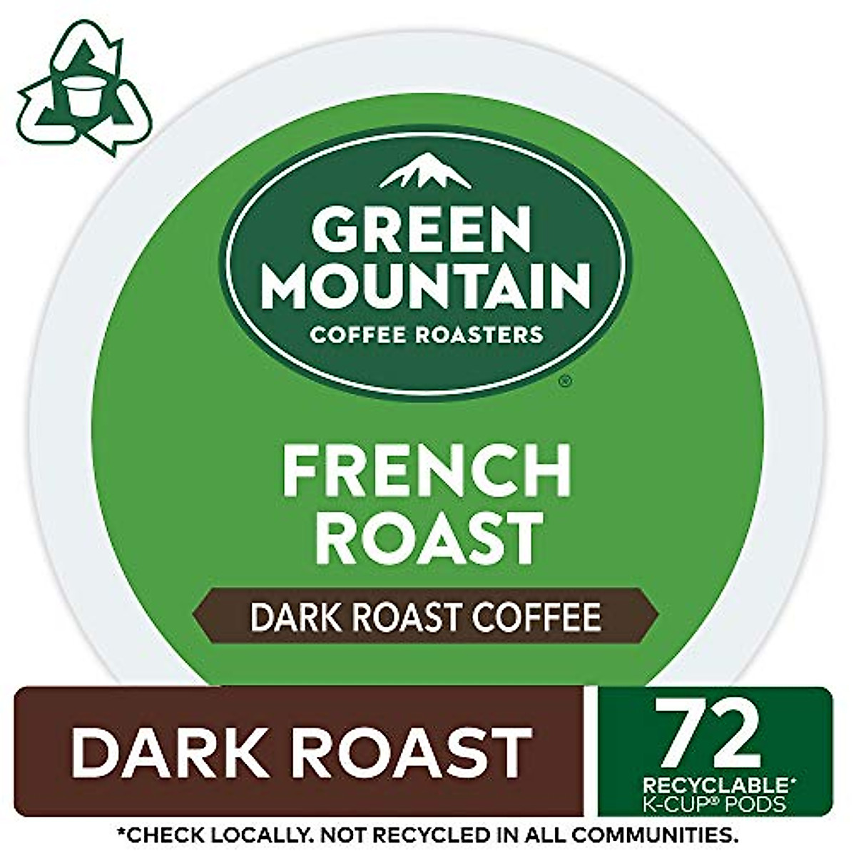 Green Mountain Coffee Roasters French Roast, Single-Serve Keurig K-Cup Pods, Dark Roast Coffee, 72 Count (6 x 12 count boxes)