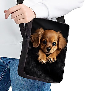 HUGS IDEA Custom Small Crossbody Mini Handbag Shoulder Bags Coin Cell Phone Pouch Purse Wallet Gift