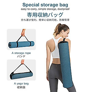 Gruper Yoga Mat Non Slip, Eco Friendly Fitness Exercise Mat with Carrying Strap,Pro Yoga Mats for Women,Workout Mats for Home, Pilates and Floor Exercises