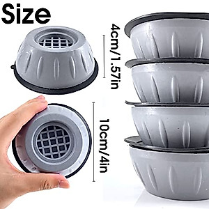 VAIIEYO 4Pcs Shock & Noise Cancelling Washing Machine Support, Anti Slip Rubber Washing Machine Feet Pads, Washing Machine Stabilizer, Anti-Walking Rubber Pads for Home Appliances, Universal Size