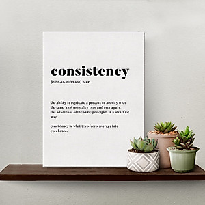 Consistency Definition the Ability to Replicate a Process Wall Art Poster Print Gift, Consistency Definition Painting Ready to Hang Home Decor (11.5" x 15")
