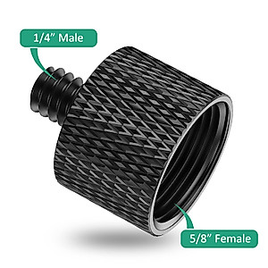 Rigych 5/8 to 1/4 Adapter 4 Pcs Mic Screw Adapter 1/4 Male to 5/8 Female Mic Stand Adapter for Mic Mount Camera Monitor Tripod