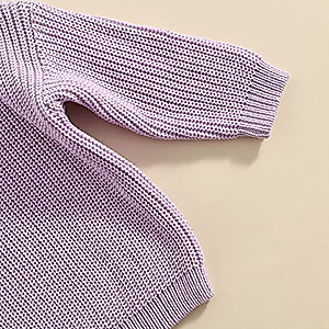 Yony Cles Baby Girls Clothes Fall 3 6 9 12 18 24 Months Toddler Girl Pullover Sweaters 2T 3T 4T 5T Kids Winter Warm Outfits Purple