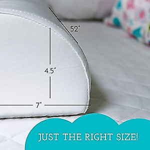 Little Sleepy Head Bed Bumper for Toddlers | Toddler Bed Rail | Baby Bed Rail with Soft Cover | Foam Safety Rail with Stay-Put Cover | Twin Bed Bumper for Toddlers for Home or RV (1-Pack)