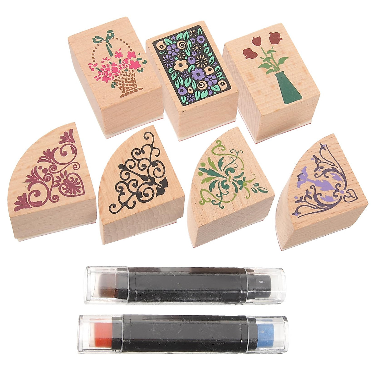 8 Pcs Lace Stamp Set Flower Stamps Flower Decoration for Scrapbook Children's DIY Supplies Classical Lace Stamps Scrapbooking DIY Stamp Stamps for Scrapbook Decor