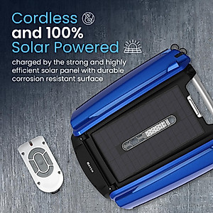 Betta SE Solar-Powered Robotic Automatic Pool Skimmer Cleaner with 30+ Hour Cleaning Battery, Pool Skimmer Anti-Stuck Foam Noodle, and Re-Engineered Twin SCT Motors (Blue)