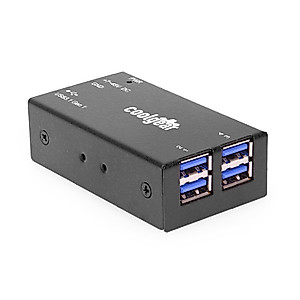 Compact 4-Port USB 3.2 Gen 1 Micro Hub for Industrial Use, 5Gbps Data, Variable Voltage Input, and Surge Protection