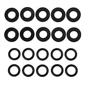 10Pcs Propane Tank Gasket and 10Pcs O-Rings for All Soft Nose P.O.L. Fittings, Soft Rubber Leakage-Proof Sealing, Fit for Propane Gas Adapters, Connectors, Valves, Regulators, Accessories and More