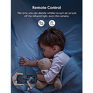 Baby Monitor WiFi Smartphone, 1080P Nanny Cam, Baby Camera Monitor with Motion & Sound Detection, Infrared Night Vision, Two Way Audio, Compatible with Alexa, GNCC C1