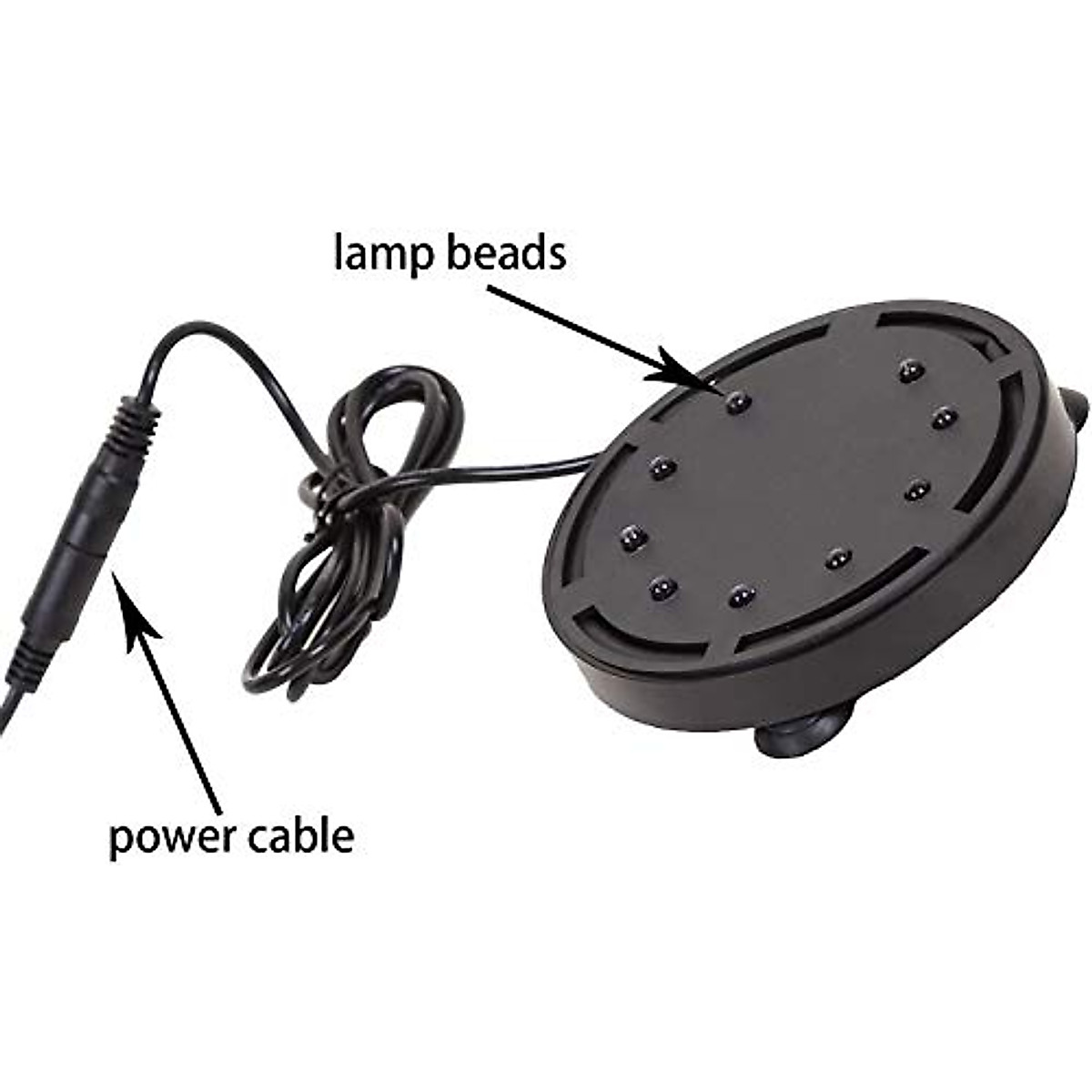 LONDAFISH Aquarium Bubble Light Aquarium Air Stone LED Light Air Pump Bubble Stone Lamp