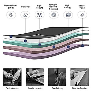 High Back Big and Tall Leather Office Chair, Ergonomic Grey Executive Chair, Comfortable Padded Office Chair Adjustable Height Bonded Leather Chairs with Cushions Armrest for Long Time Seating (Grey)