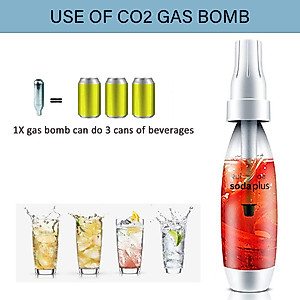 Hand-held Soda Maker Home Bar Office DIY Bubble Fruit Juice Carbonated Water Healthy Drinks Machine, 1L,NoCO2Charger