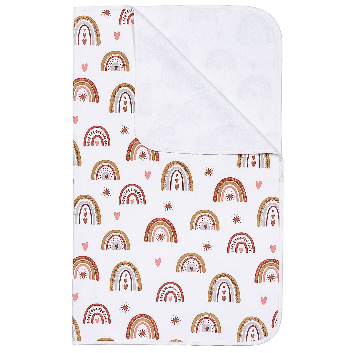 ROCCED Baby Bed Pad Waterproof Washable Reusable 31"x40" Large Toddler Mattress Protector Incontinence Pads Sheet Cover Underpads for Kids Adults and Pets Potty Training Mat-Rainbow