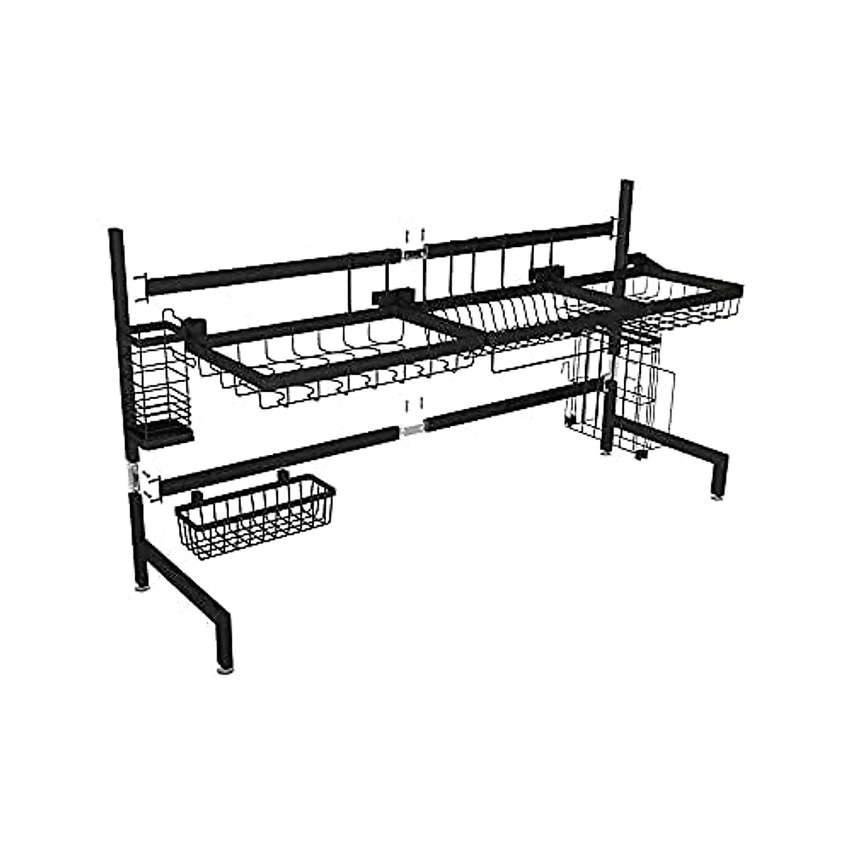 Shop Again Over The Sink Dish Drying Rack Black Large Dish Rack Drainer for Kitchen Storage Stainless Steel