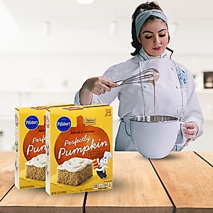 AUS Limited Edition Moist Supreme Perfectly Pumpkin Premium CAKE Mix (Pillsbury), BUNDLE of 2, Delicious Dessert, 15.25oz, Perfect for Any Celebration, Halloween Parties, Thanksgiving, Fall Season